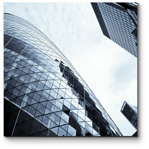 Модульная картина Серое небо Лондона в зеркале небоскреба 40x40