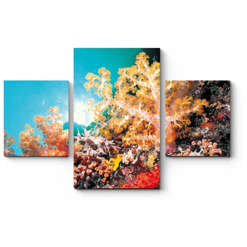 Модульная картина Яркий коралловый мир 120x78