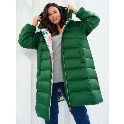Пальто maxroses, размер 50, зеленый