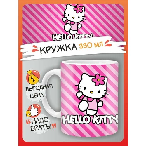 Кружка hello kitty в подарок на день рождение