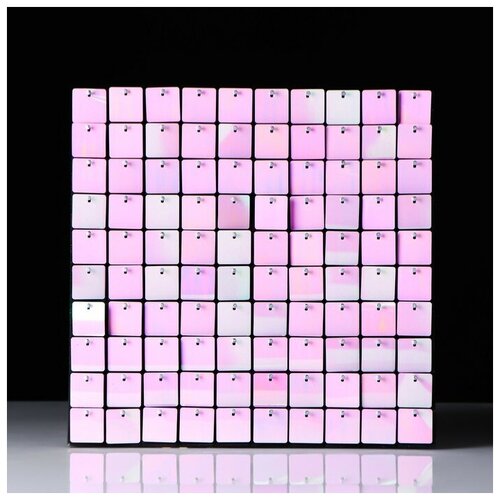 Панель с пайетками для фотозоны 30*30см розовая