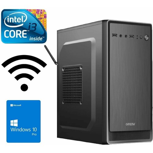 Системный блок Intel Core i3-2100, 3.1 ГГц, RAM 4Gb, SSD 120Gb, Windows 10Pro, Wi-Fi офисный, для работы. для учебы, для дома