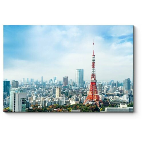 Модульная картина Летнее небо над Токийской телебашней 60x40