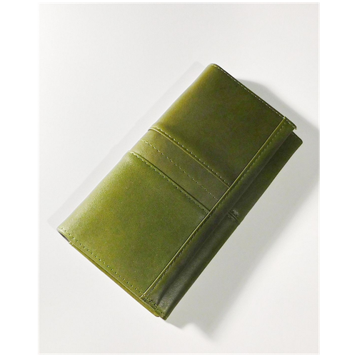 Бумажник Humerpaul, фактура гладкая, зеленый