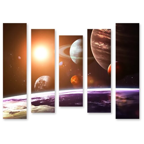 Модульная картина на холсте "В солнечной системе" 90x54 см