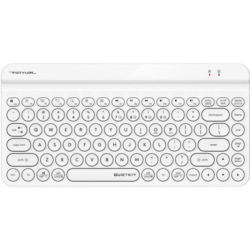 Клавиатура A4TECH Fstyler FBK30, USB, Bluetooth/Радиоканал, белый [fbk30 white]