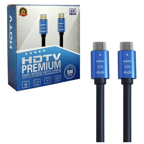 HDMI Кабель 2.0 4K/ Длина кабеля 5 метров/ высокоскоростной кабель HDMI/ Совместим с UHD-телевизором, PS5/PS4/Xbox One/Blu-ray/ПК/проектором