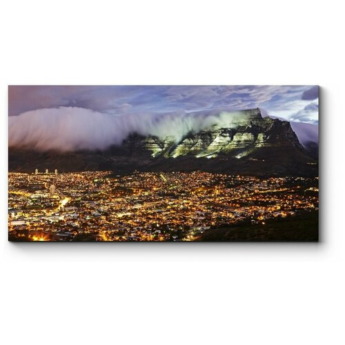 Модульная картина Ватные облака в горах Кейптауна 90x45