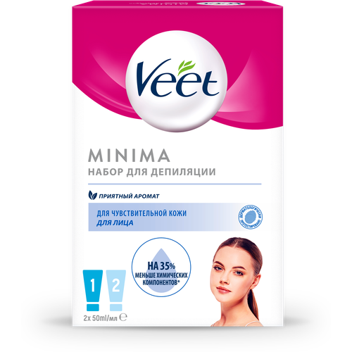 Крем для депиляции Veet Набор для удаления волос на лице 2 шт.