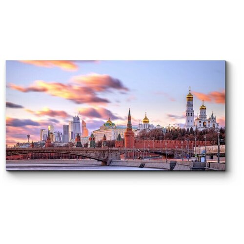 Модульная картина Вечерняя прогулка по Москве60x30