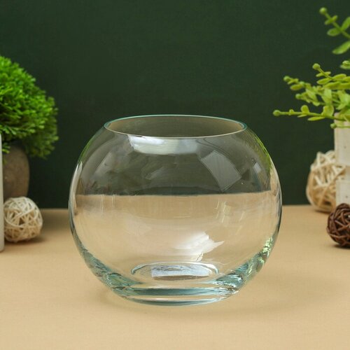 SUI ваза "Шар" d=8,5см, h=11см. из прозрачного стекла (без декора)