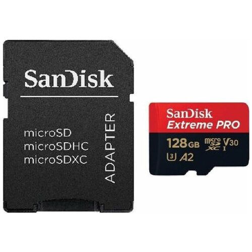 Карта памяти SanDisk Extreme PRO MicroSDXC SDSQXCY-128G-GN6MA, 128GB