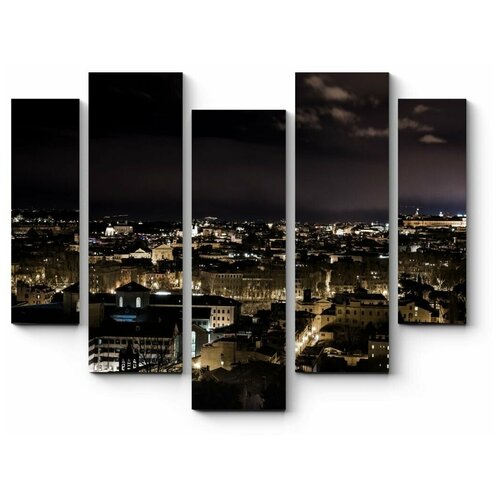 Модульная картина Ночная панорама Рима 211x171