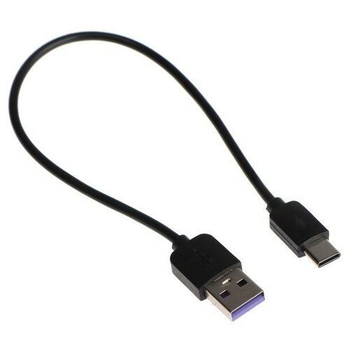 Кабель Exployd EX-K-1391, Type-C - USB, 2.4 А, 0.25 м, силиконовая оплетка, черный