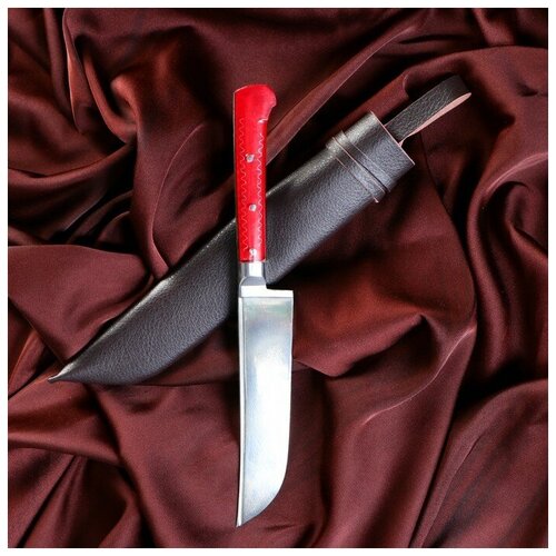 Нож Пчак Шархон - оргстекло, ёрма, гарда олово ШХ-15, клинок 11-12 см микс