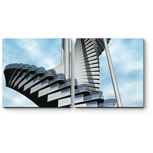 Модульная картина Башни-лестницы 50x25