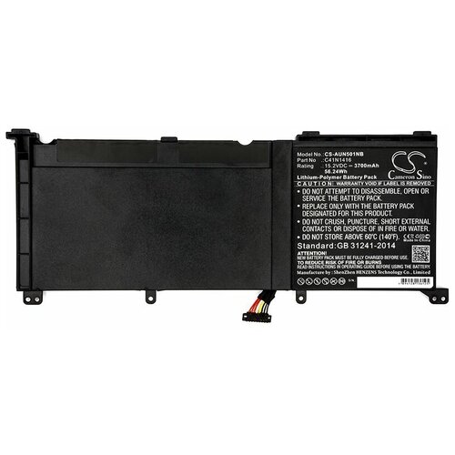 Аккумулятор CameronSino для Asus G60JW 15.2V (3700mAh)