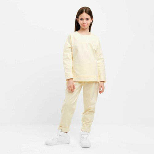 Комплект одежды Minaku, размер 34, бежевый, белый