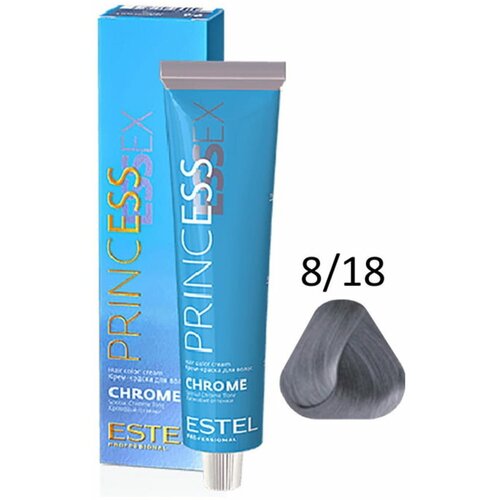 ESTEL Princess Essex Chrome крем-краска для волос, 8/18 светло-русый пепельно-жемчужный, 60 мл
