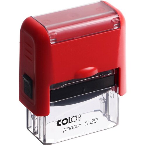 Оснастка для штампа автоматическая Printer Сompact 20, 38 x 14 мм, корпус красный