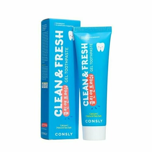 Гелевая зубная паста Clean&Fresh с кальцием и натуральной морской солью, 105 гр