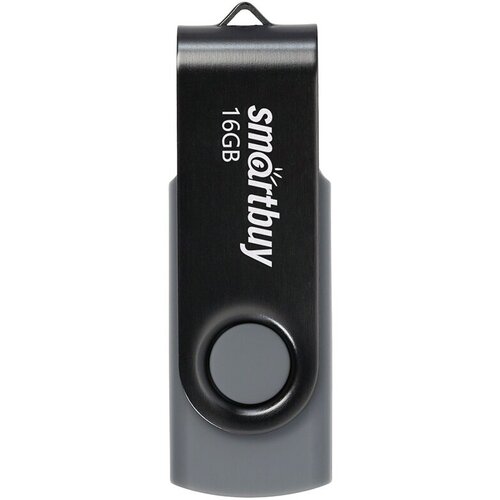 Флеш-накопитель SmartBuy "Twist", 16 GB, USB 2.0, Flash Drive, черный (SB016GB2TWK)