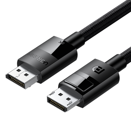 Кабель UGREEN DP114 (80394) DP 1.4 Male to Male Plastic Case Braided Cable. Длина: 5м. Цвет: черный