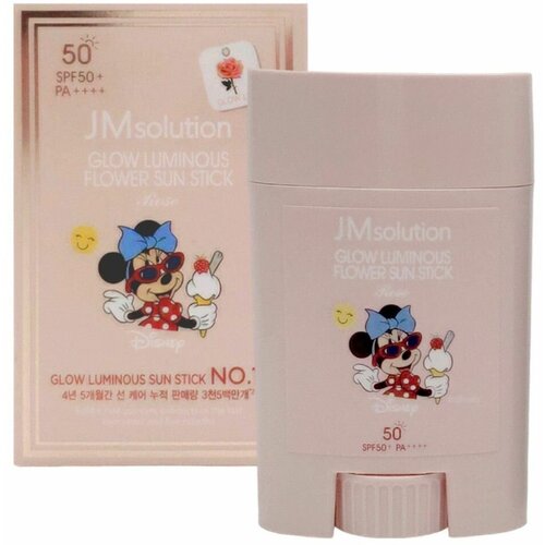 Jmsolution Солнцезащитный стик с экстрактом розы SPF50+PA++++ / Glow Luminous Flower Light Sun Stick Disney Mini, 21 г