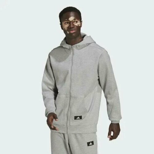 Худи adidas, размер 52/54, серый