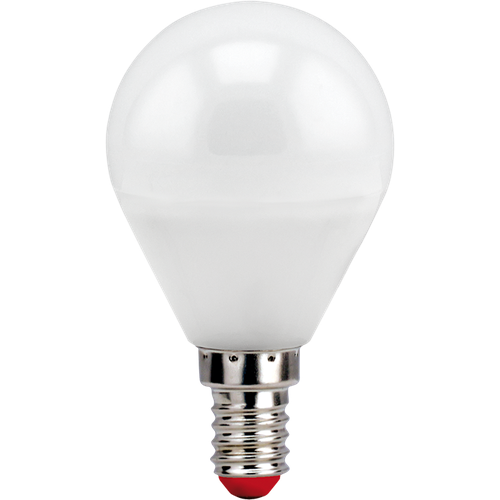 Светодиодная LED лампа Pulsar Шар E14 6W(560lm) 4000K 2K 80x45 пластик/алюминий противоудар. ALM-G45-6E14-4000-2