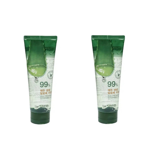 Гель для лица The Saem с алоэ увлажняющий, Jeju Fresh Aloe Soothing 99, 300мл, 2шт