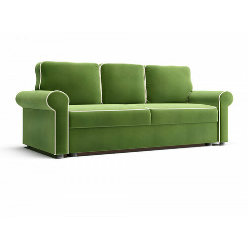 Прямой диван Тулон зеленый, механизм Пантограф (тик-так)