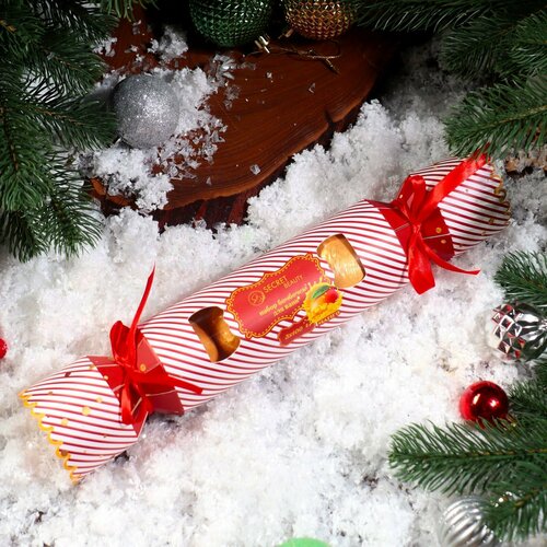 Новогодний набор бомбочек для ванны «Красная конфета», золотой, 3 шт по 100 гр.