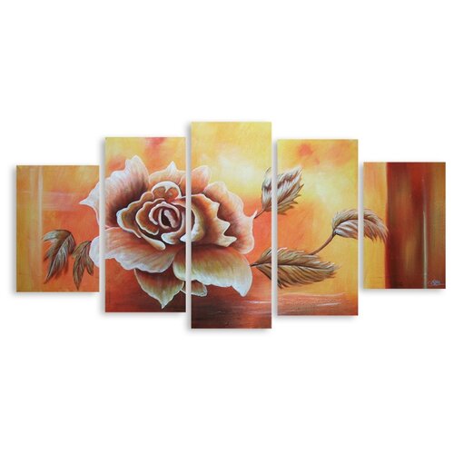 Модульная картина на холсте "Роза" 90x46 см
