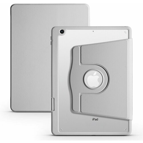 Чехол для iPad 7 / 8 / 9 10.2" с подставкой 360 и держателем для стилуса серый