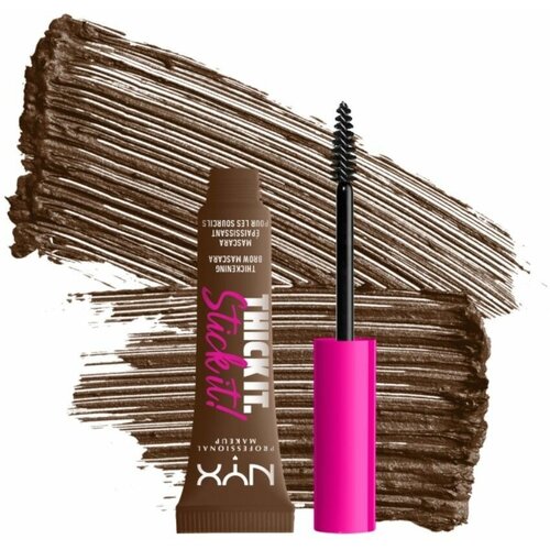 NYX Professional Makeup, Тушь для укладки бровей "THICK IT STICK IT MASCARA" 06, BRUNETTE