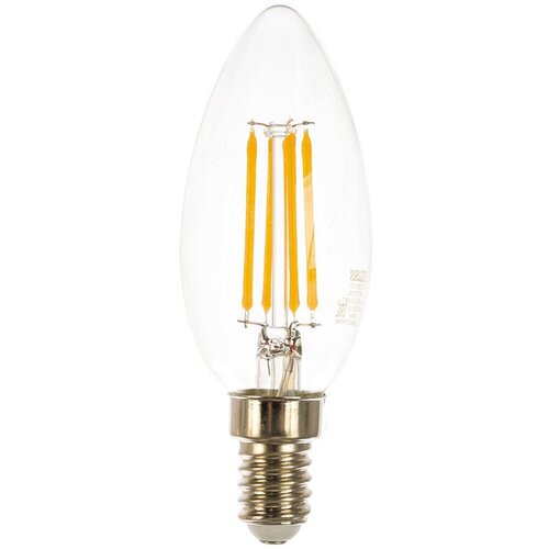 Лампа светодиодная LED 7 Вт 550 Лм 2700К теплая Е14 Свеча Filament | код.103801107 | GAUSS (8шт. в упак.)