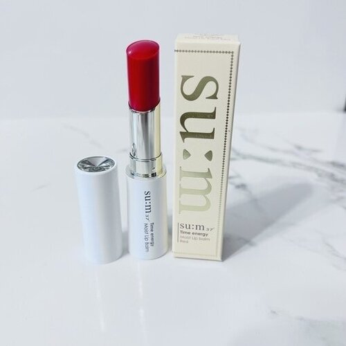 Su: m37 Ухаживающий, увлажняющий бальзам для губ ( красный) Time Energy Moist Lip Balm Red