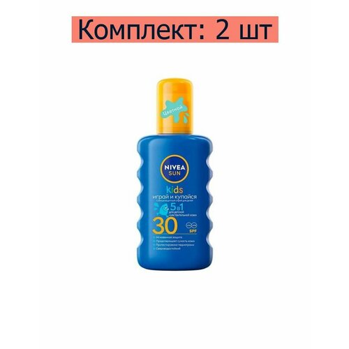 Nivea Солнцезащитное средство Спрей детский Sun Kids, SPF30, 200 мл, 2 шт