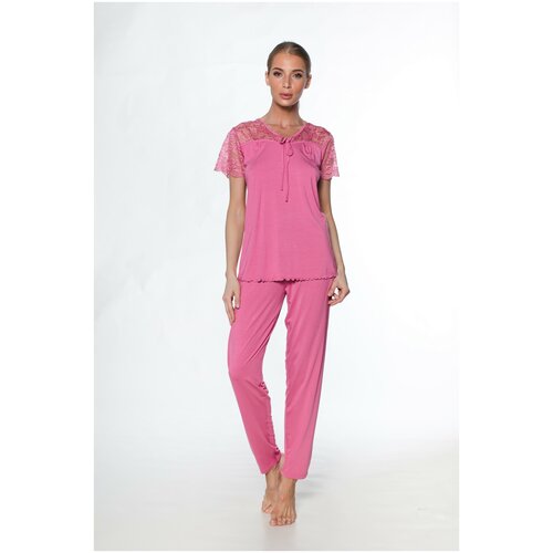 Пижама  Vienetta, размер 48, розовый