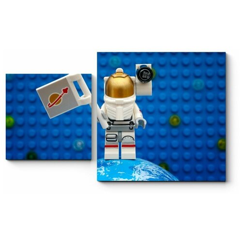 Модульная картина Лего-космонавт 80x48