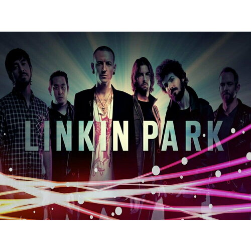 Плакат, постер на холсте Linkin Park/Линкин Парк/музыкальные/поп исполнитель/артист/поп-звезда/группа. Размер 30 на 42 см