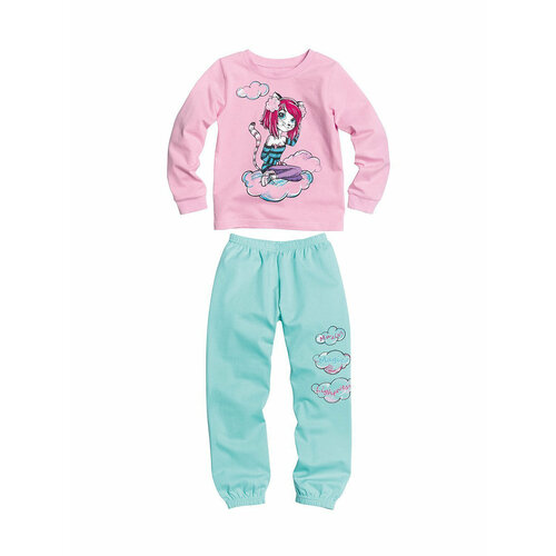 Пижама  Pelican, размер 5/110, розовый, бирюзовый