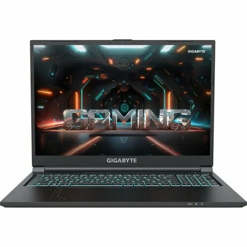 Ноутбук Gigabyte G6 Core i7 12650H 16Gb SSD512Gb NVIDIA GeForce RTX4060 8Gb 16 IPS FHD+ (1920x1200) Free DOS black WiFi BT Cam (KF-G3KZ853SD)