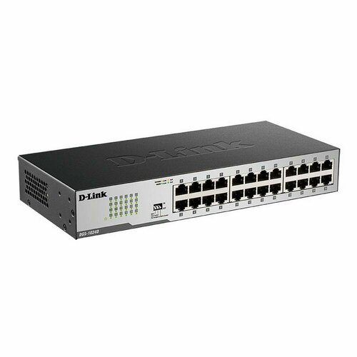Коммутатор D-Link DGS-1024D/I2A, L2 Unmanaged Switch with 24 10/100/1000Base-T ports.16K Mac address, Auto-sensing, 802.3x Flow Control, Auto MDI/MDI-X for each port, 802.1p QoS, D-Link Green technology, Metal c (DGS-1024D/I2A)