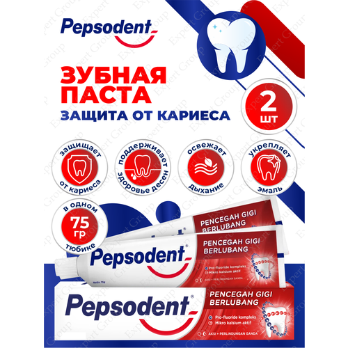 Зубная паста Pepsodent Защита от кариеса 75 гр. х 2 шт.