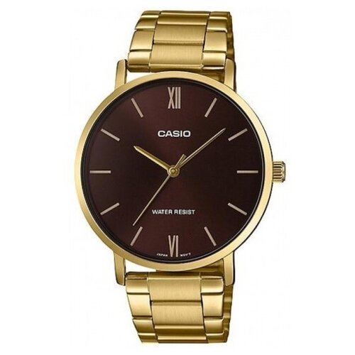 Наручные часы CASIO Collection MTP-VT01G-5B, коричневый, золотой