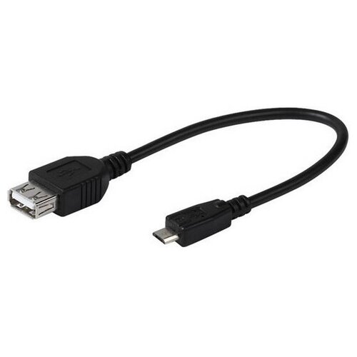 Переходник/адаптер Vivanco USB - microUSB OTG (45298), черный