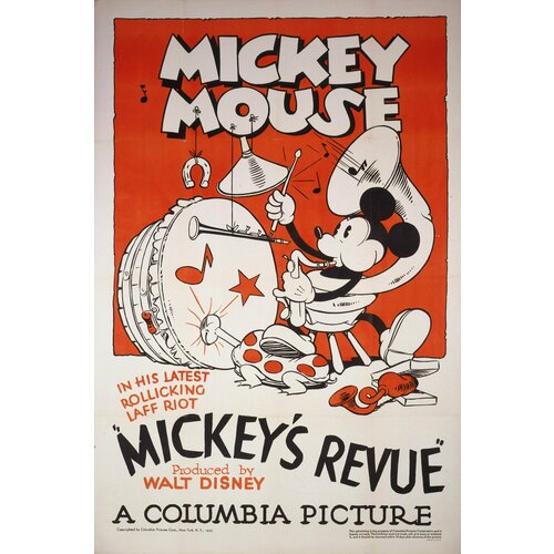 Плакат, постер на холсте Микки Маус (Mickey Mouse). Размер 42 на 60 см