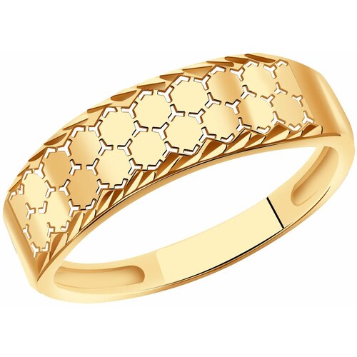 Кольцо Diamant online, золото, 585 проба, размер 18.5